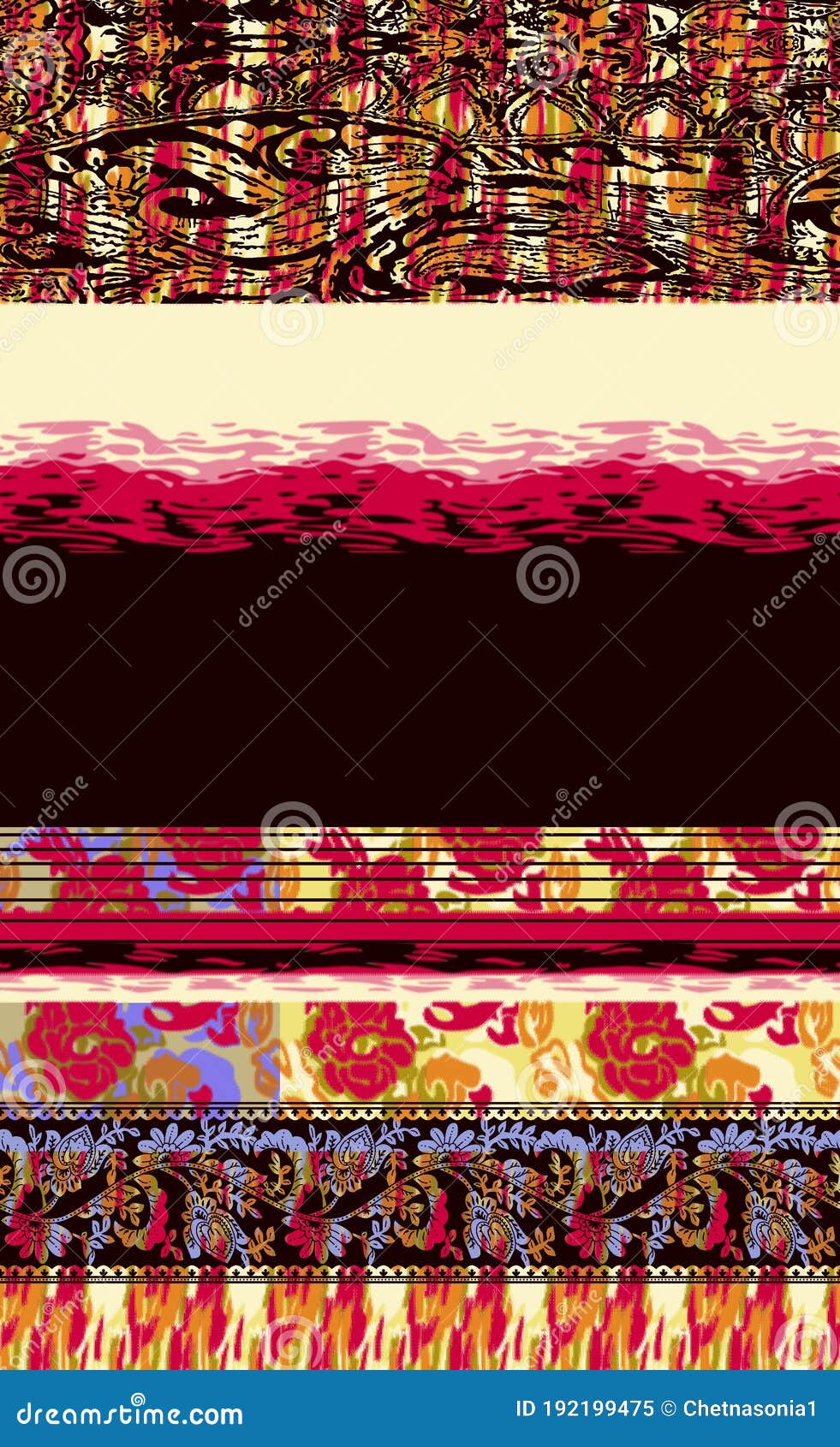 Colorful Abstract Saree Design Background Stock Illustration ...