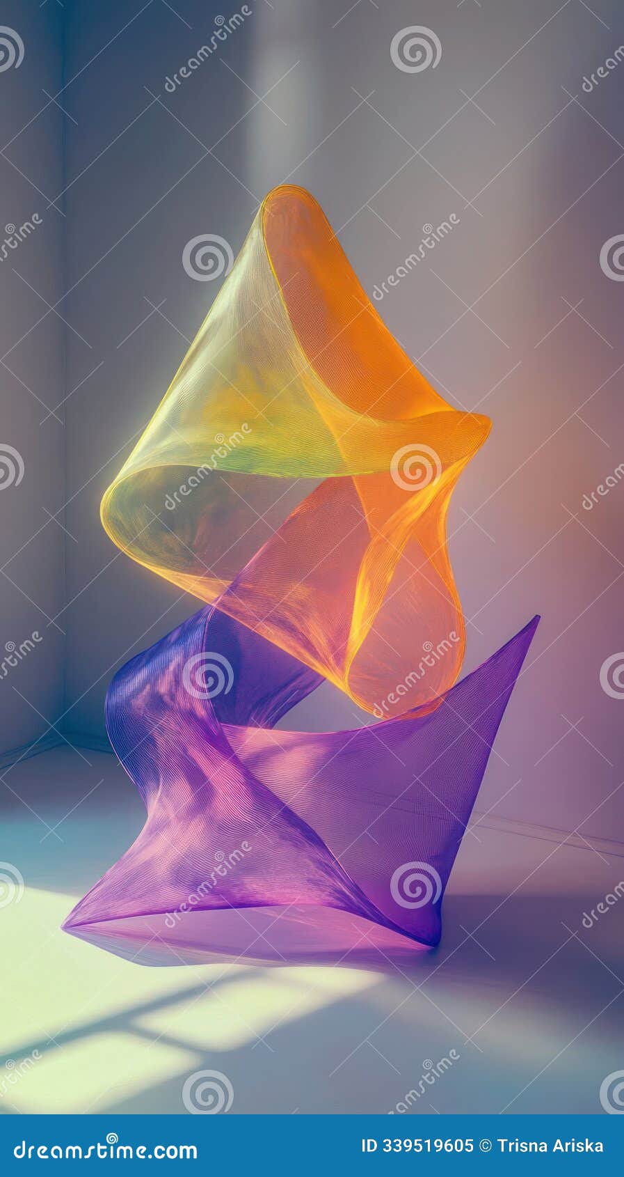 A Colorful, Abstract Sculpture Made of Translucent Materials ...