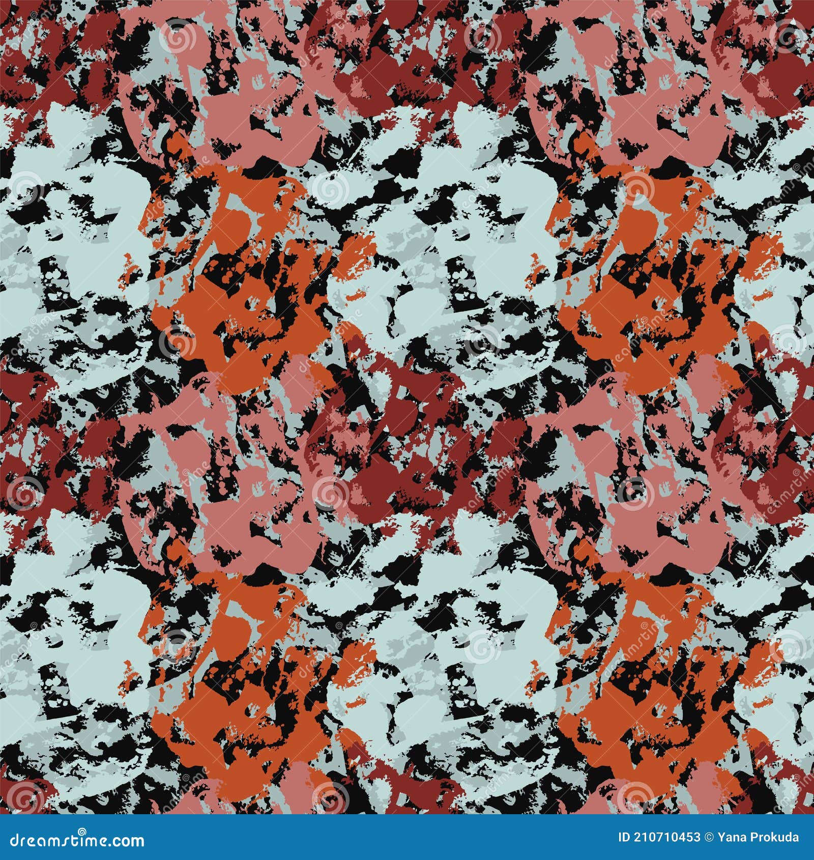 Colorful Abstract Seamless Pattern with Grunge Spots Stock Vector ...