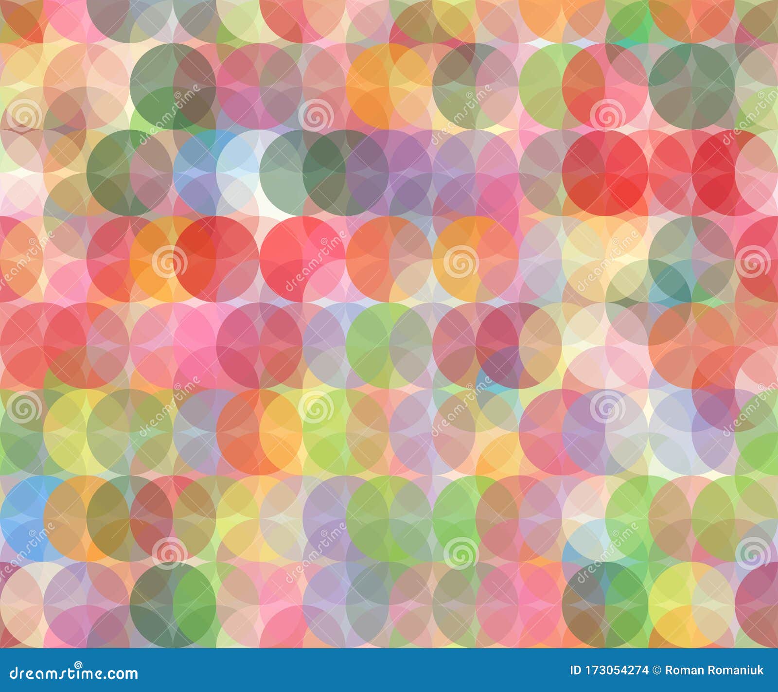 Colorful Abstract Seamless Pattern Made from Rounds Stock Illustration ...