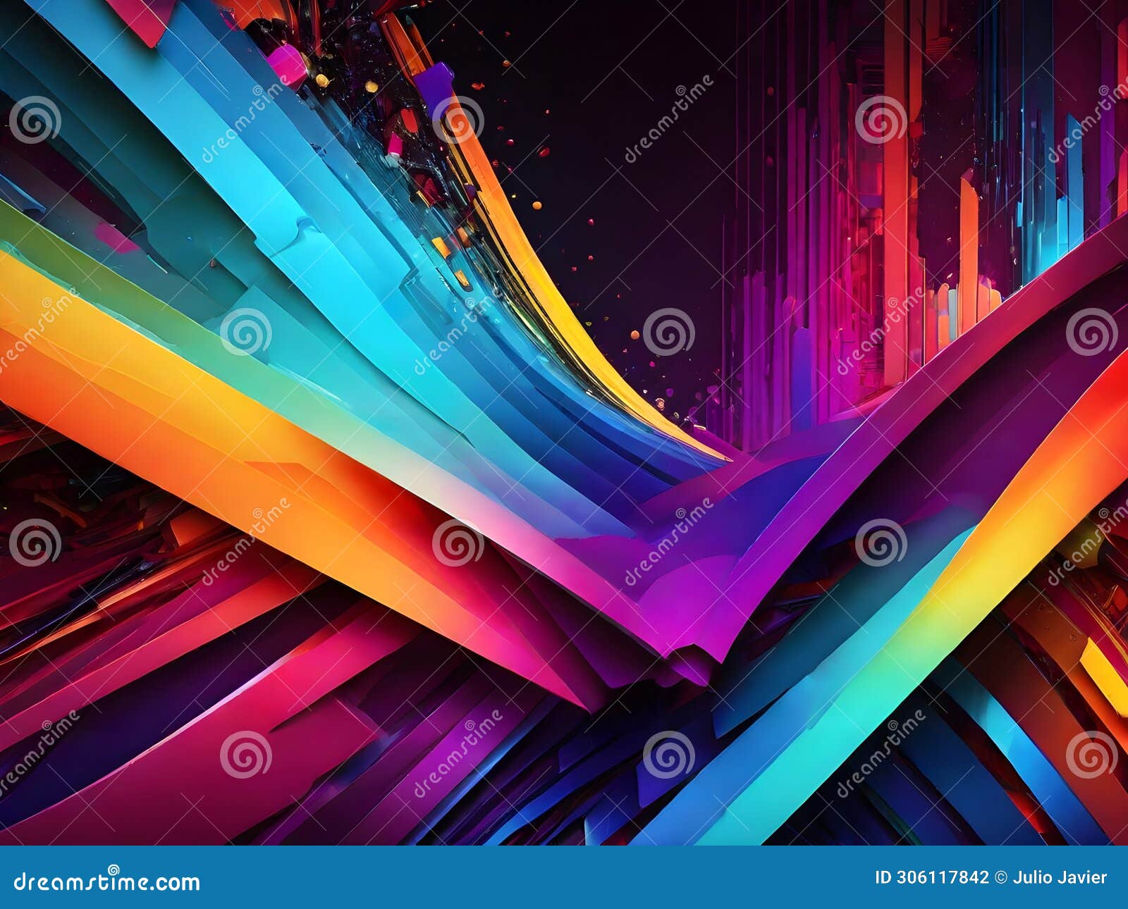 A Colorful Abstract Shape Background Stock Illustration - Illustration ...