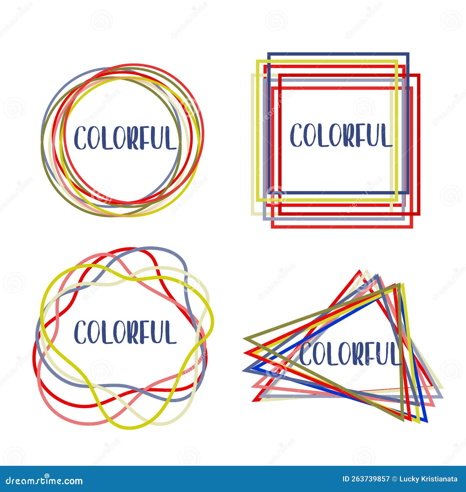 Colorful Abstract Shape Headline Frame Stock Illustration ...