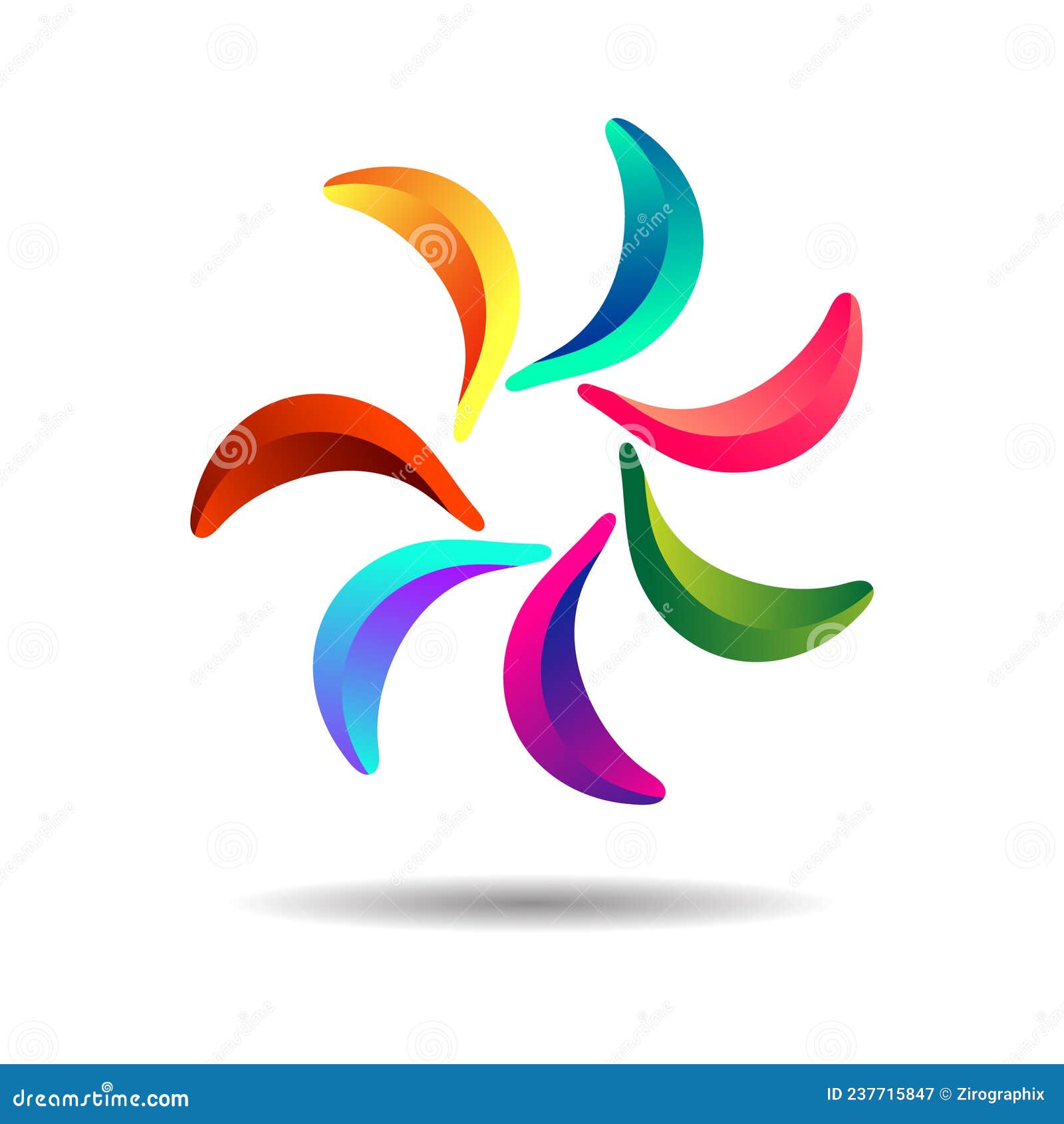 Colorful Abstract Shape of Logo Icon Design Illustration Stock Vector ...