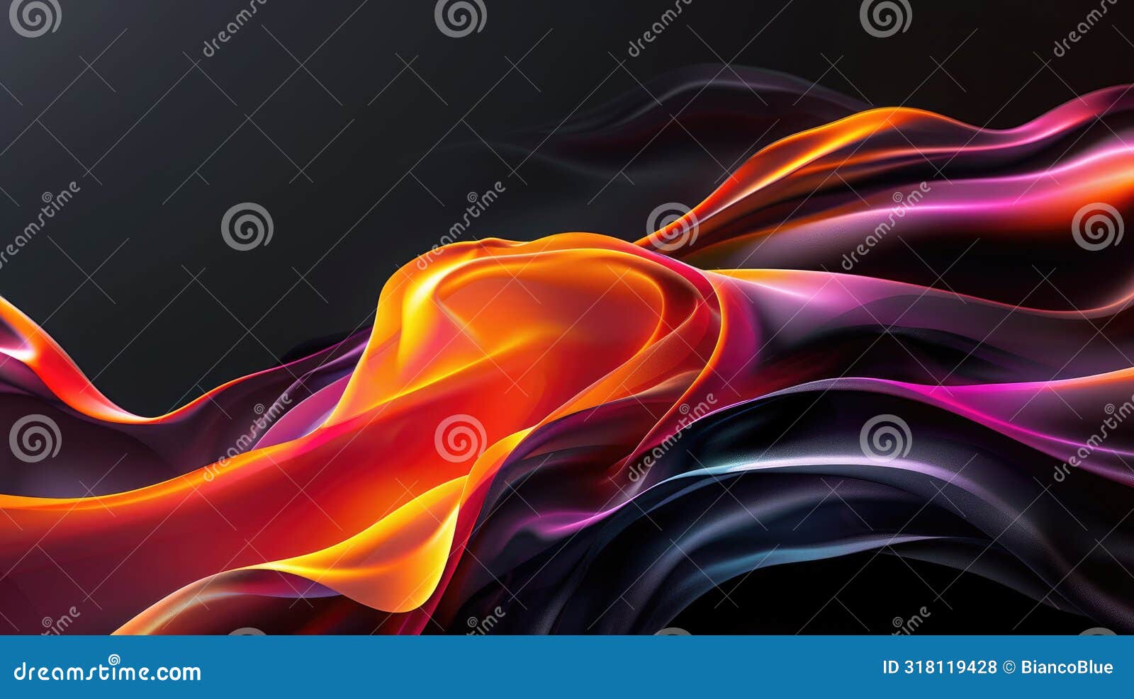 Colorful Abstract Shapes with a Dark Background. AIG51A Stock ...