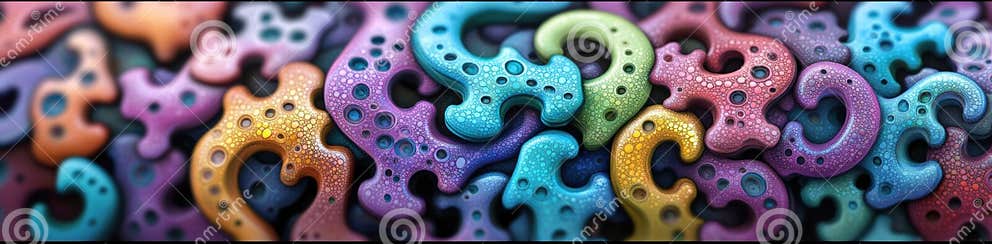 Colorful Abstract Shapes Interlock in a Vibrant, Textured Pattern, AI ...