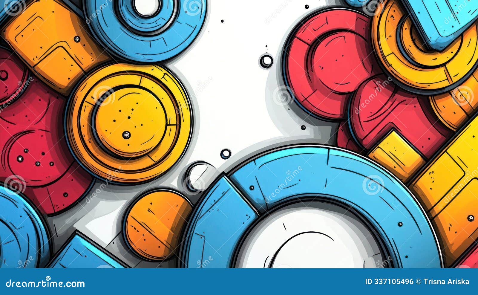 Colorful Abstract Shapes with a Playful Design, Suitable for ...