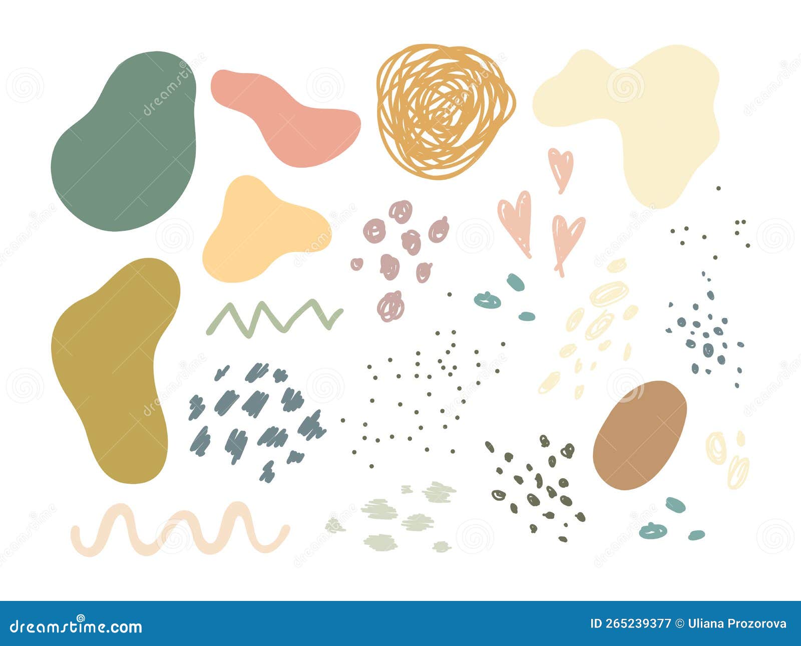 Colorful Abstract Shapes, Textures, Blots and Dots Stock Vector ...