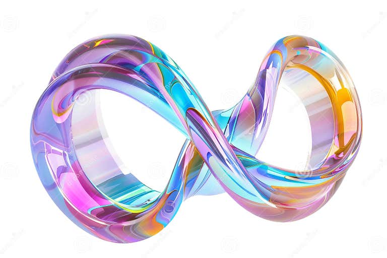 A Colorful, Abstract, and Shiny Oval Shape with a Rainbow Pattern Stock ...