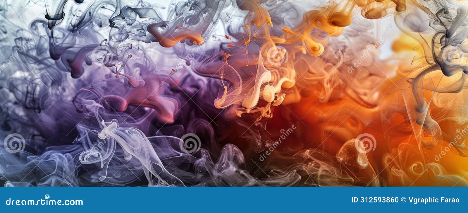 Colorful Abstract Smoke Patterns on a Black Background Stock Photo ...