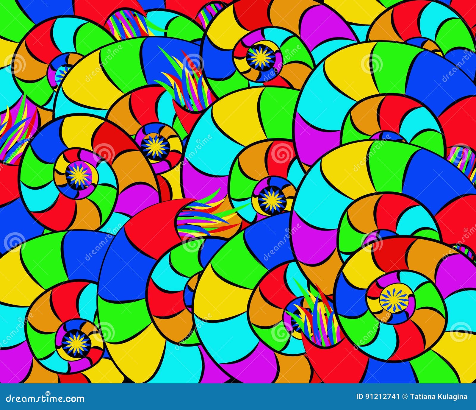 Colorful Abstract SnailsColorful Abstract Snail Stock Vector ...