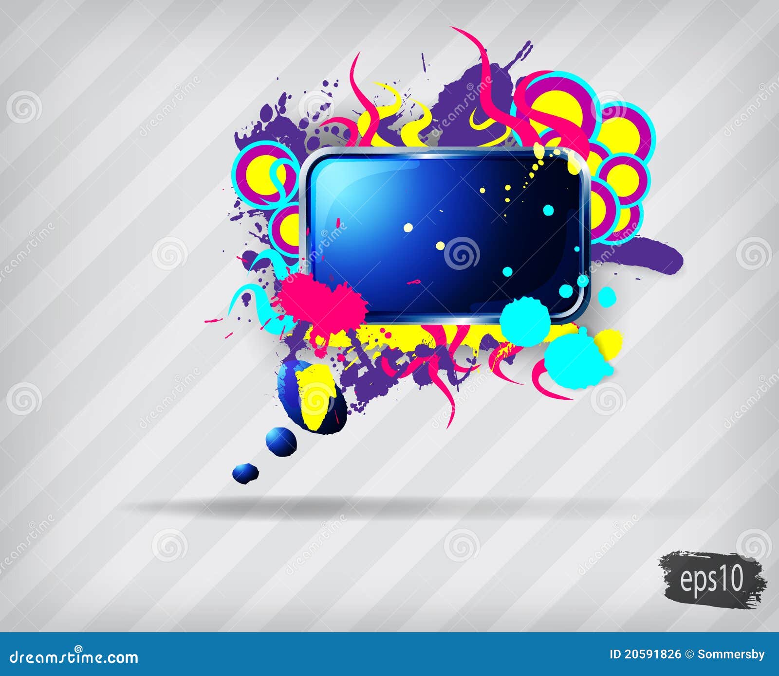 Colorful Abstract Speech Bubble Stock Vector - Illustration of bubble ...