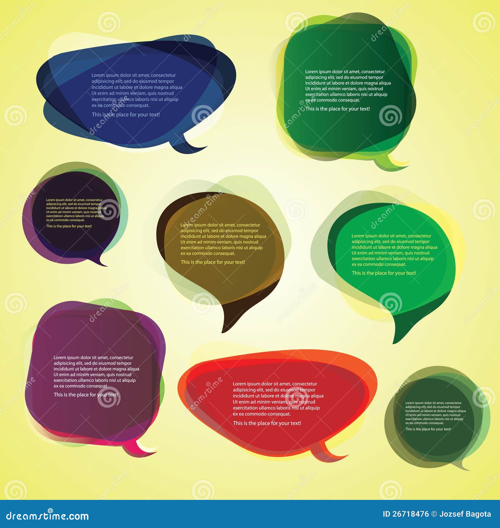 Colorful Abstract Speech Bubbles Stock Vector - Illustration of ...