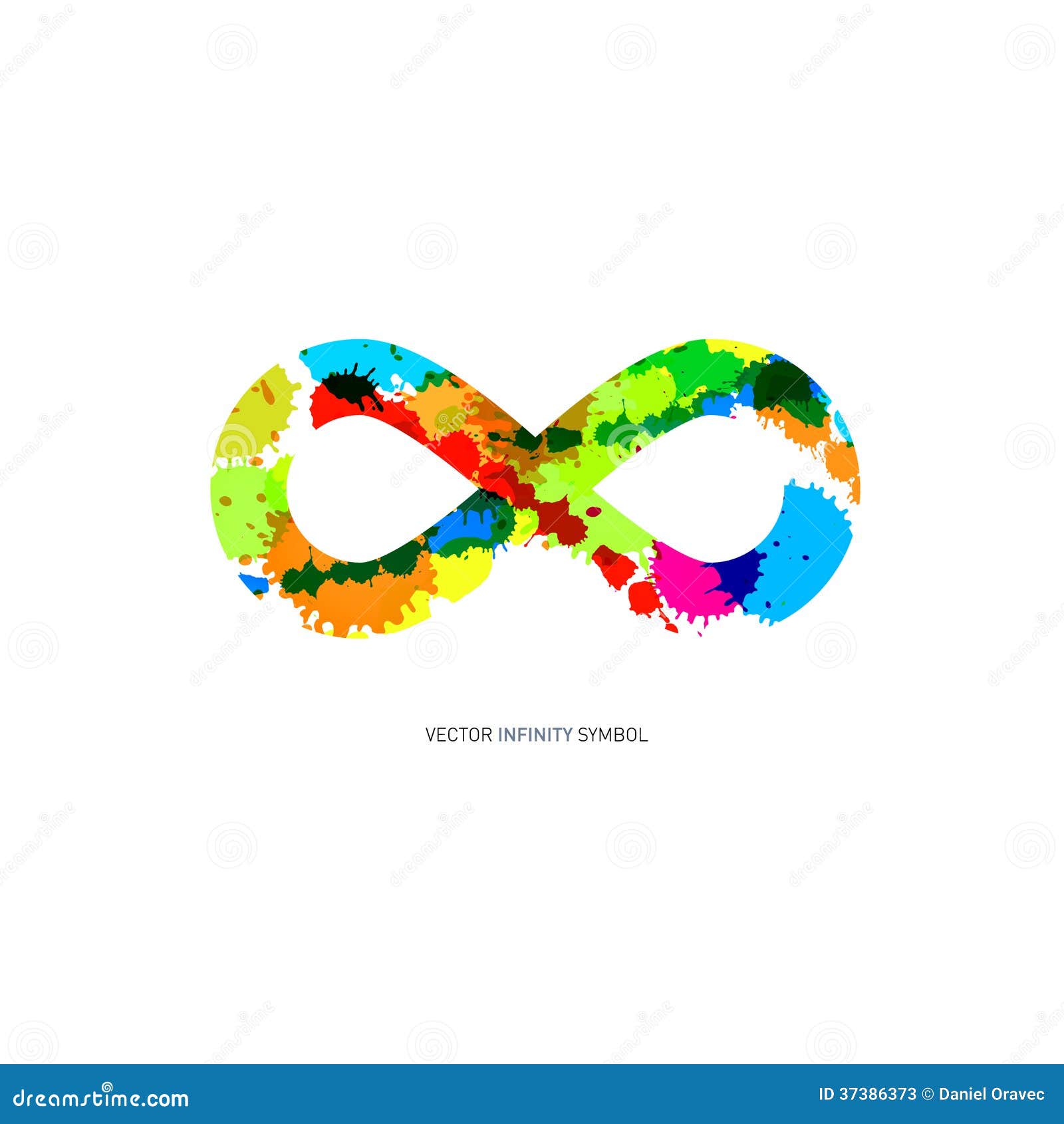 Colorful Abstract Splash Infinity Symbol Stock Vector - Illustration of ...