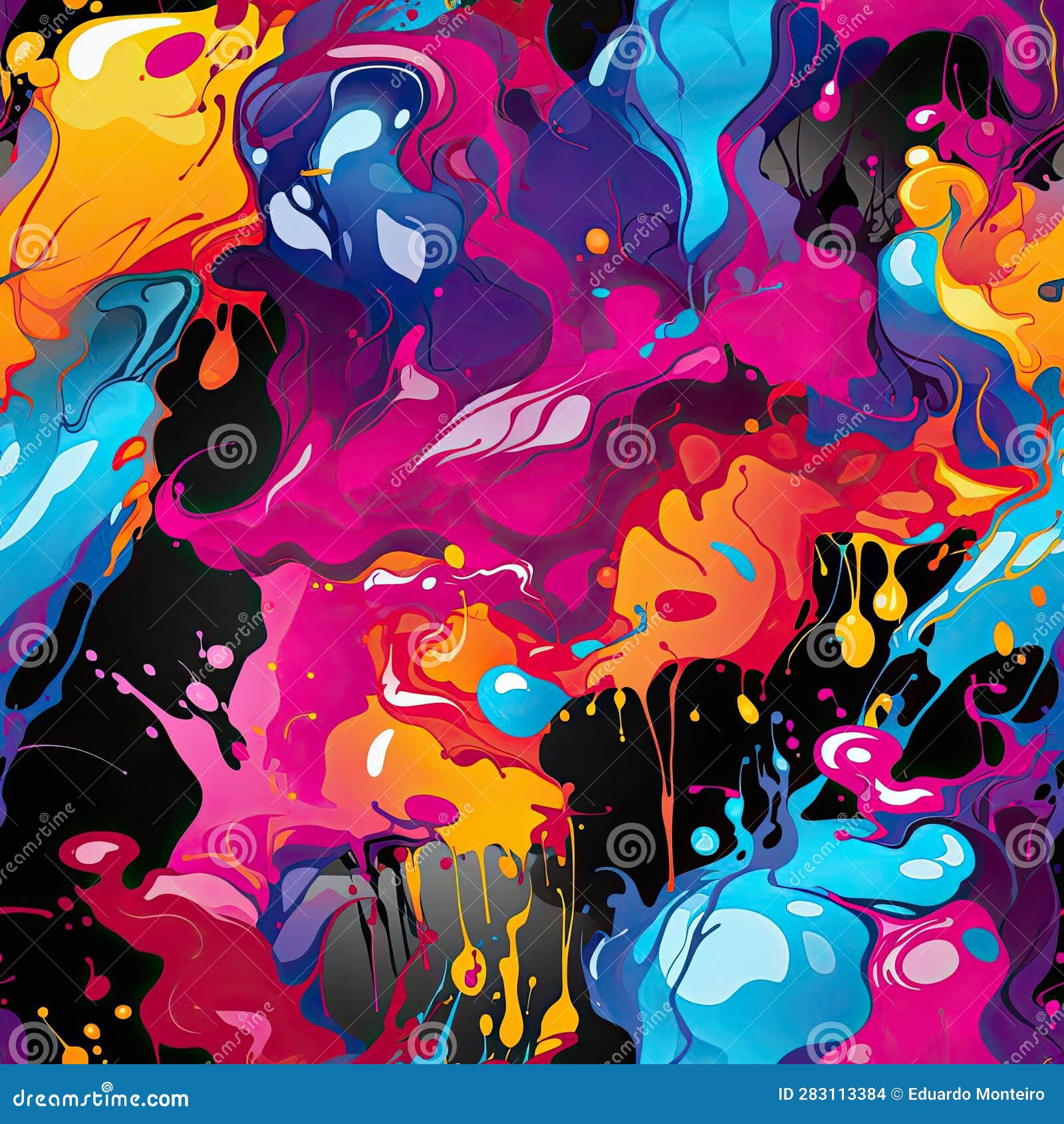 Colorful Abstract Splash Inspired by Psychedelic Illustrations and ...