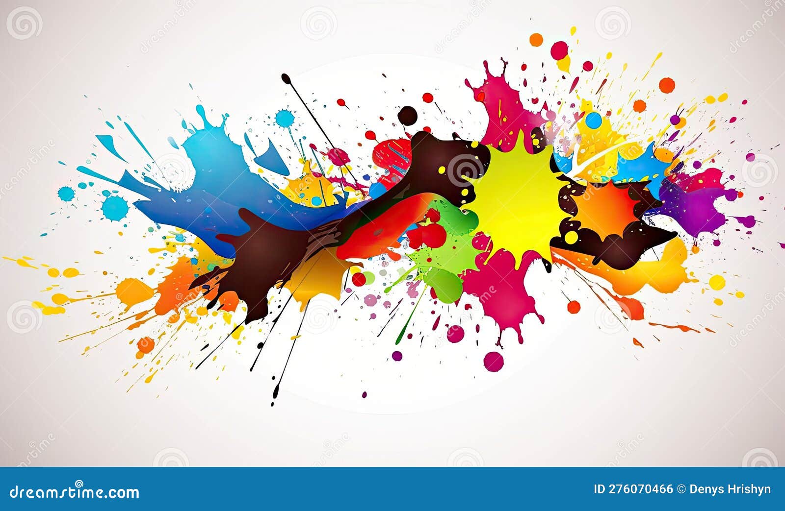 Colorful Abstract Splash on White Background Creating Using Generative ...