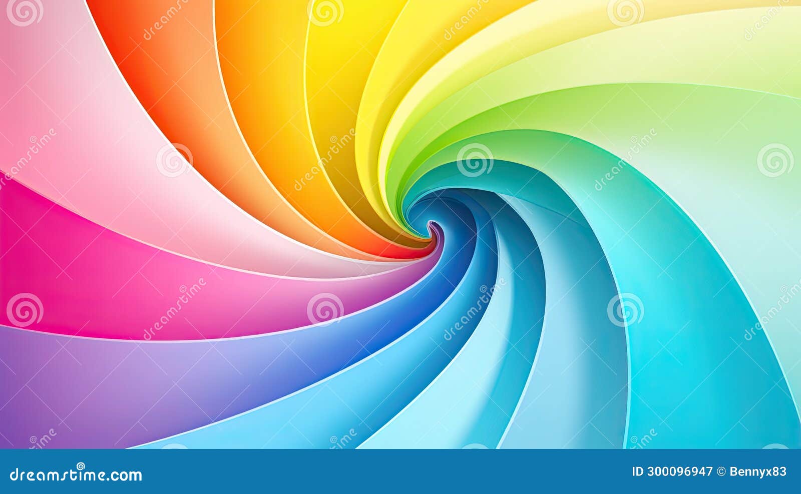 Colorful Abstract Swirl Background with a Gradient of Rainbow Hues in a ...