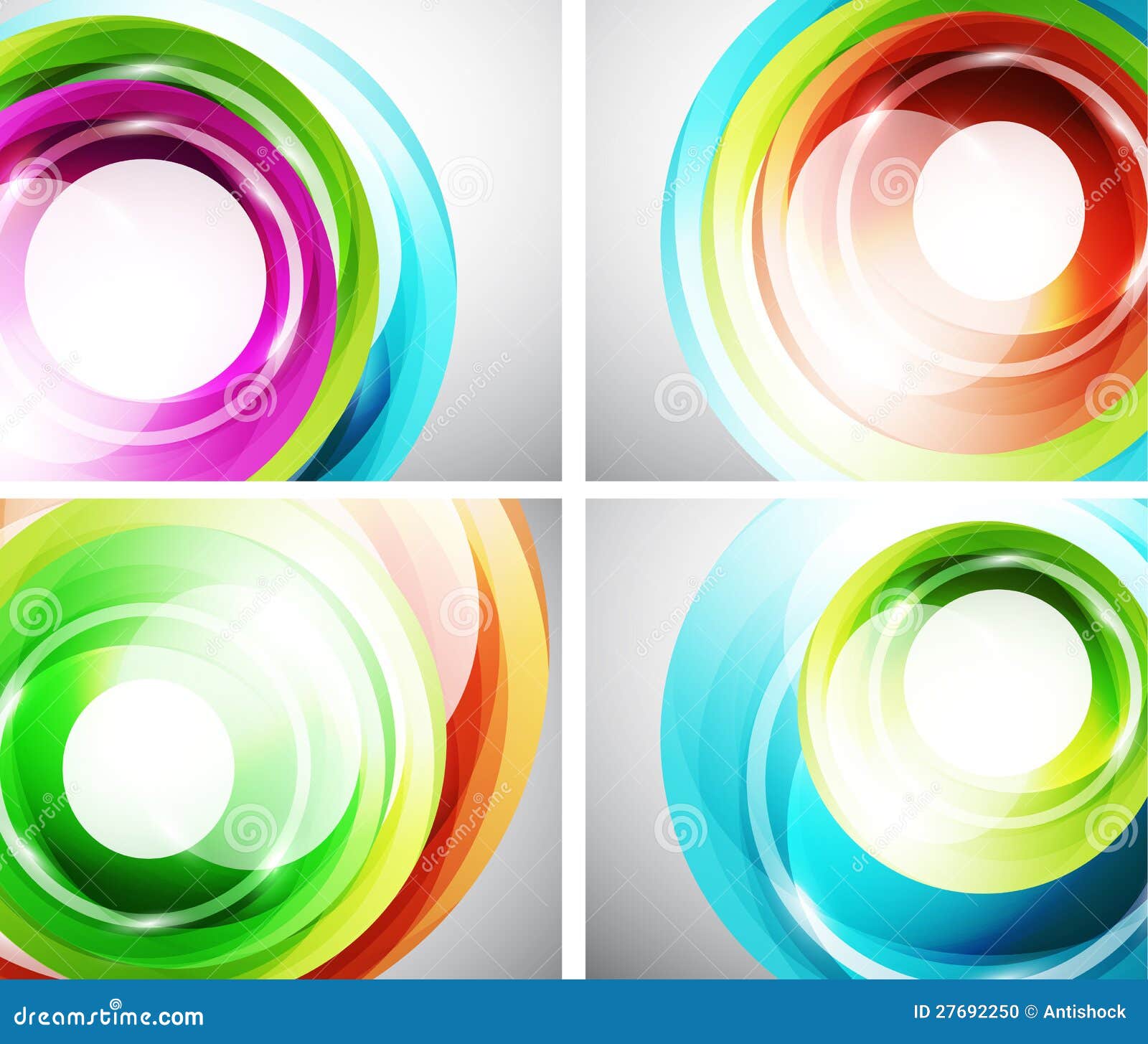 Colorful Abstract Swirl Background Set Stock Vector - Illustration of ...