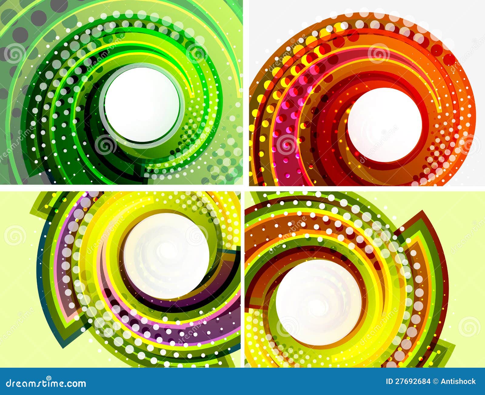 Colorful Abstract Swirl Background Set Stock Vector - Illustration of ...