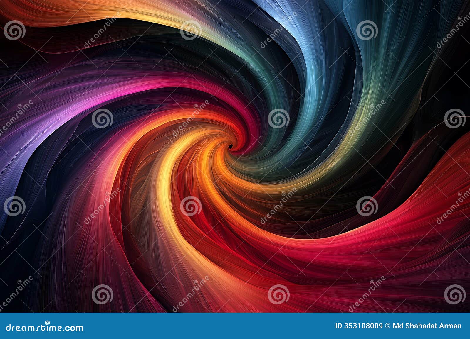 Colorful Abstract Swirl Design Stock Illustration - Illustration of ...