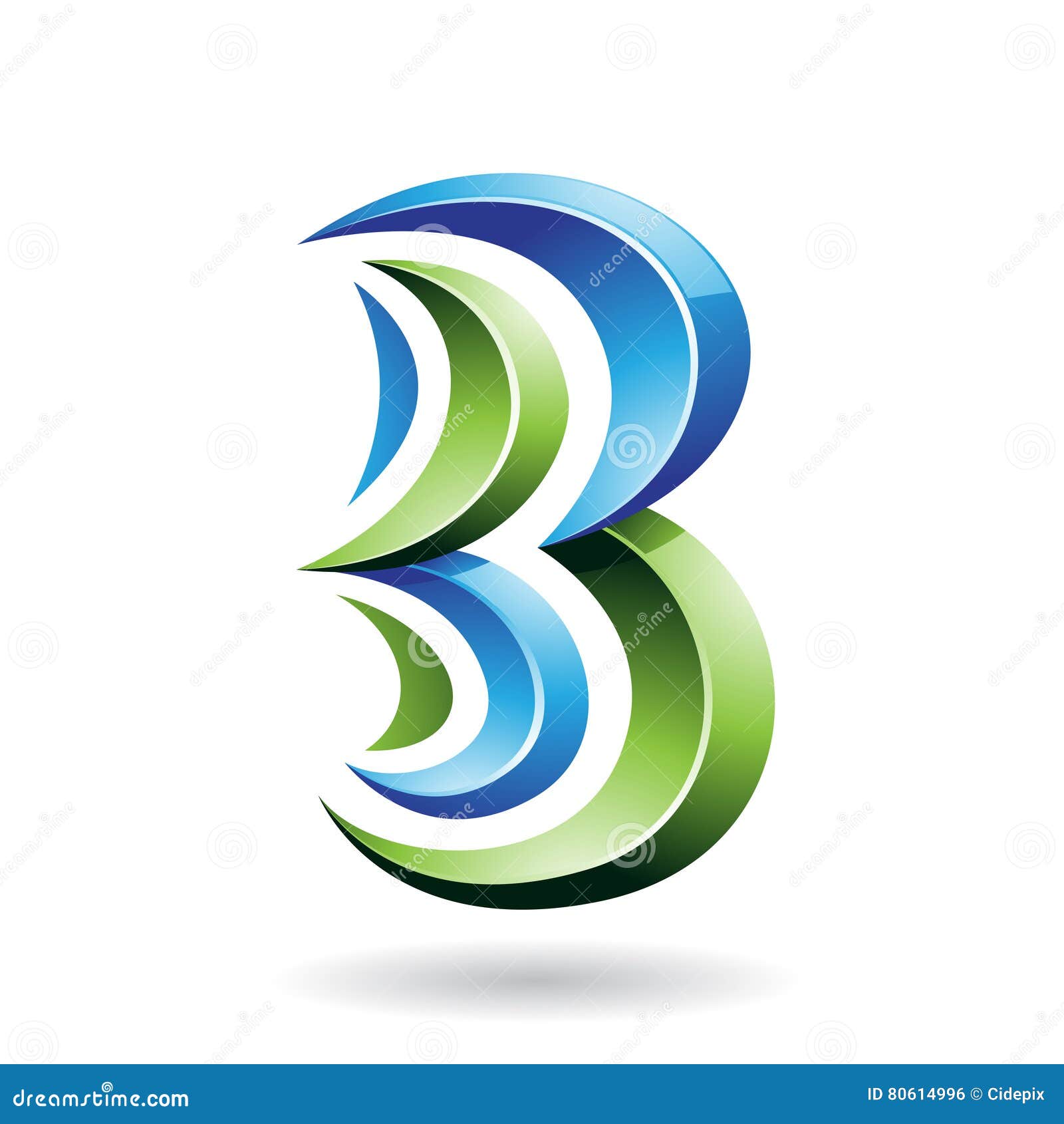 Colorful Abstract Symbol of Letter B Stock Vector - Illustration of ...