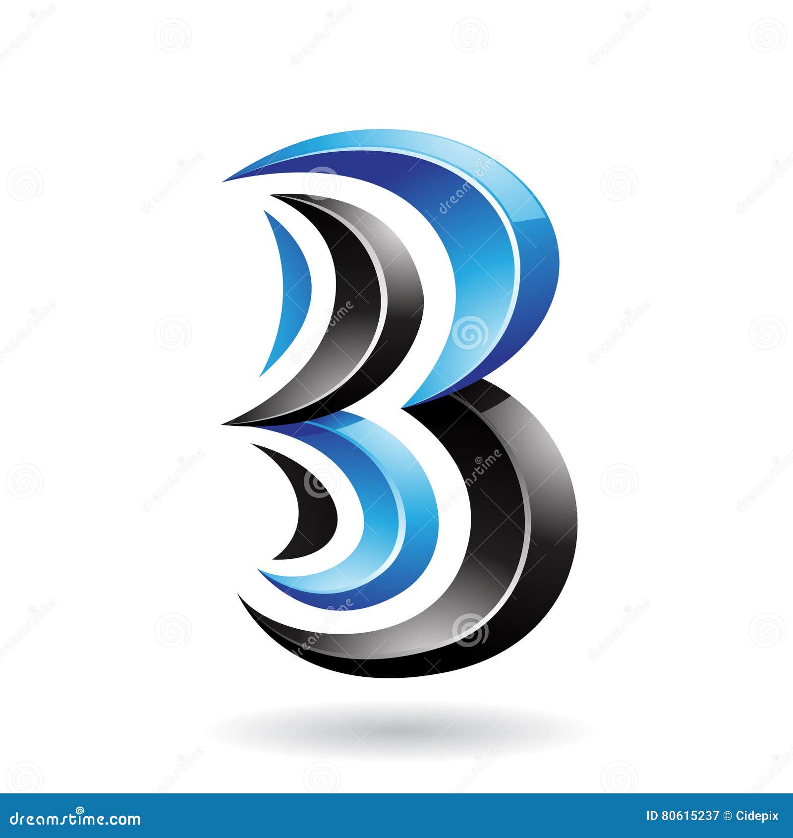 Colorful Abstract Symbol of Letter B Stock Vector - Illustration of ...