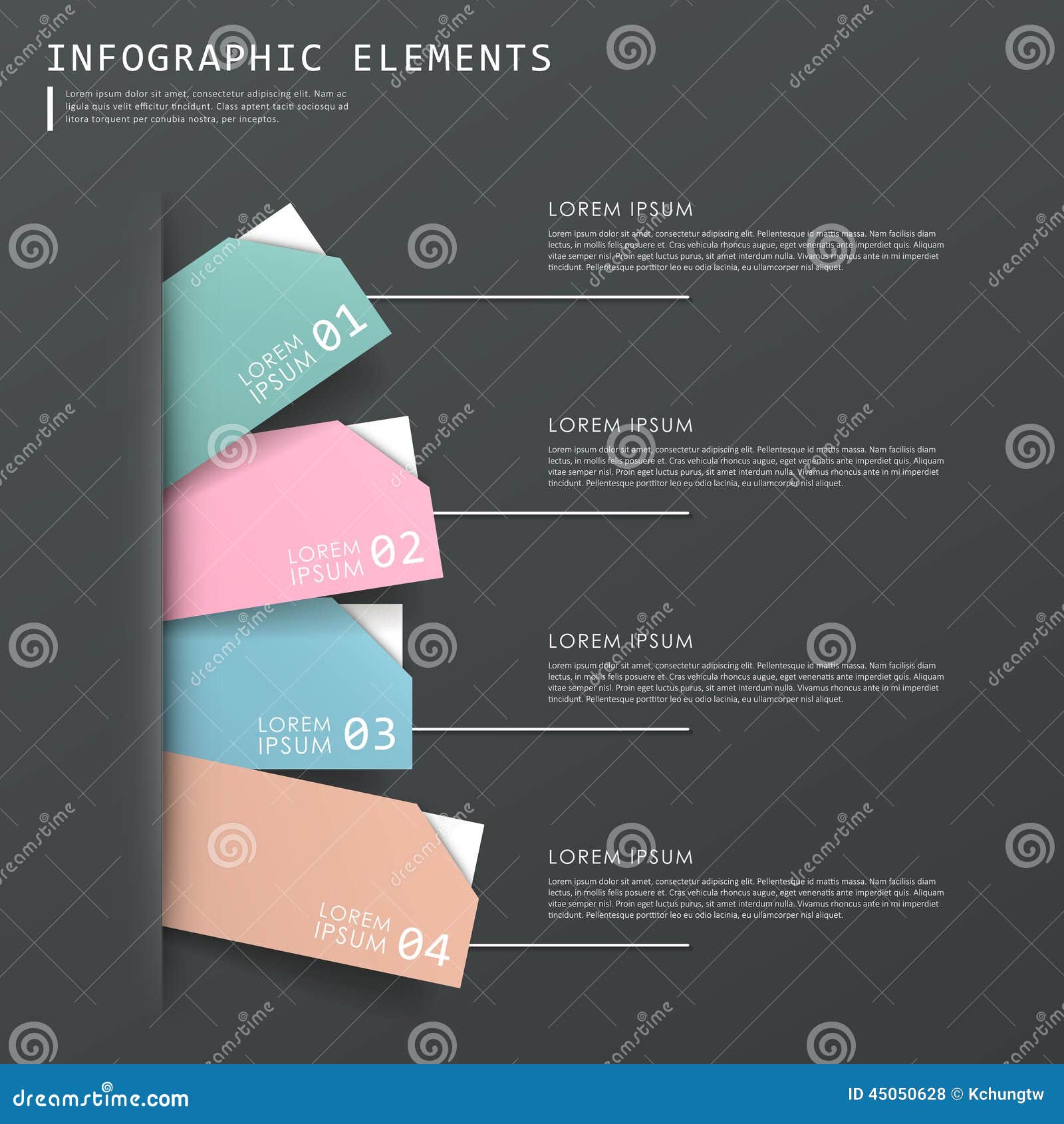 Colorful Abstract Tag Infographic Elements Set Stock Vector ...