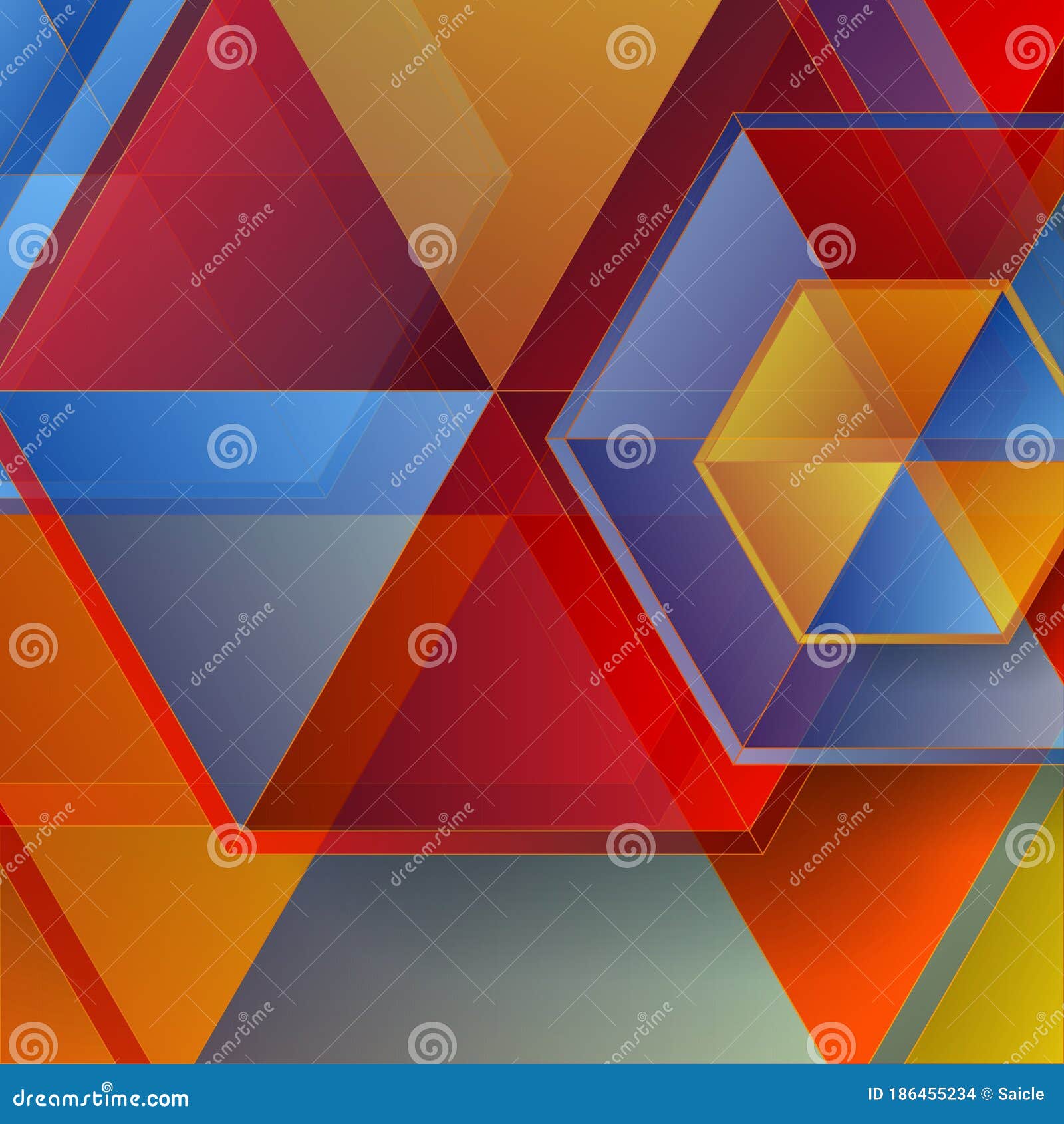 Colorful Abstract Tech Background with Glossy Polygons Stock Vector ...