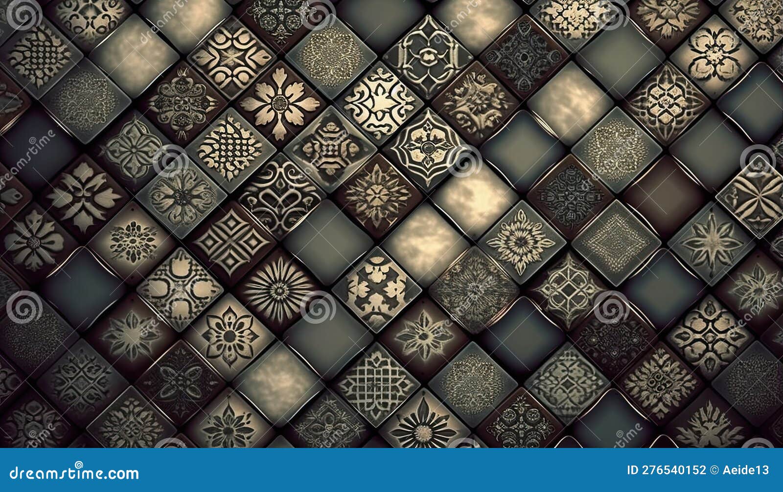 Colorful Abstract Tile Texture Background. Moroccan Ancient Textile ...