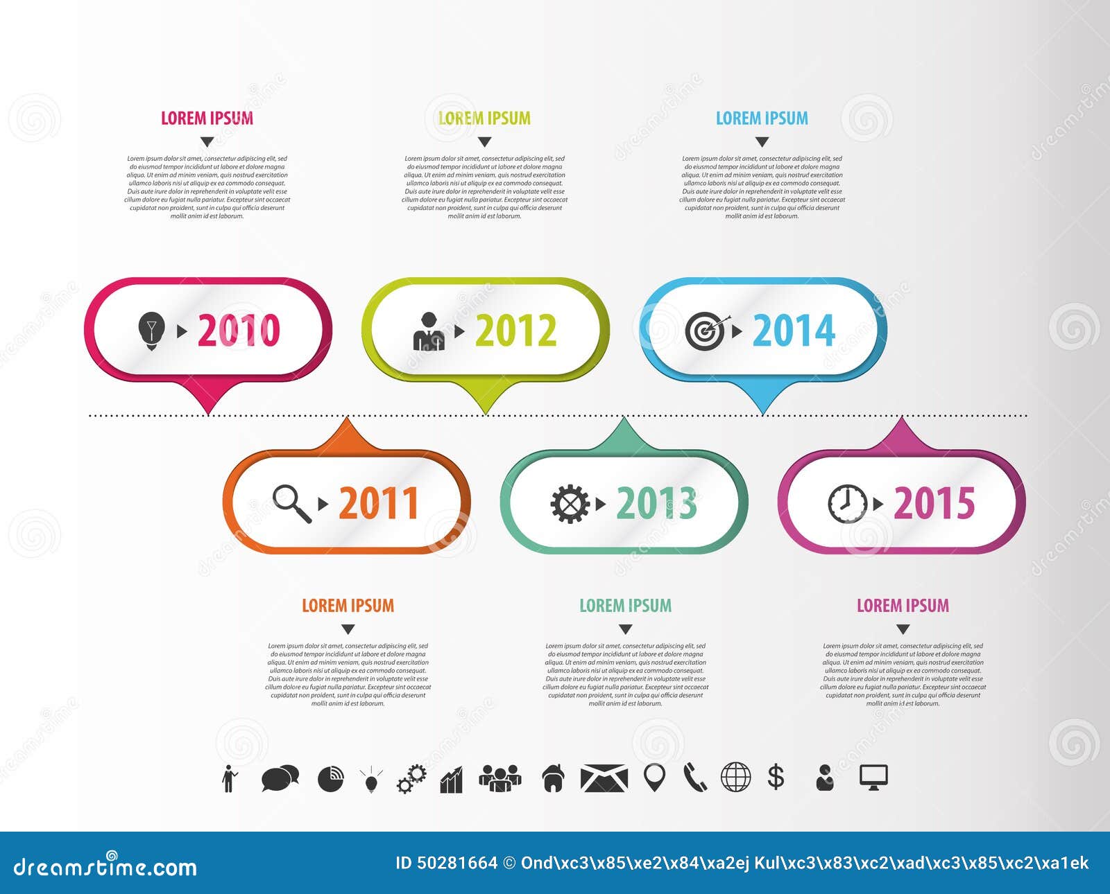 Colorful Abstract Timeline Infographics. Vector Illustration Stock ...