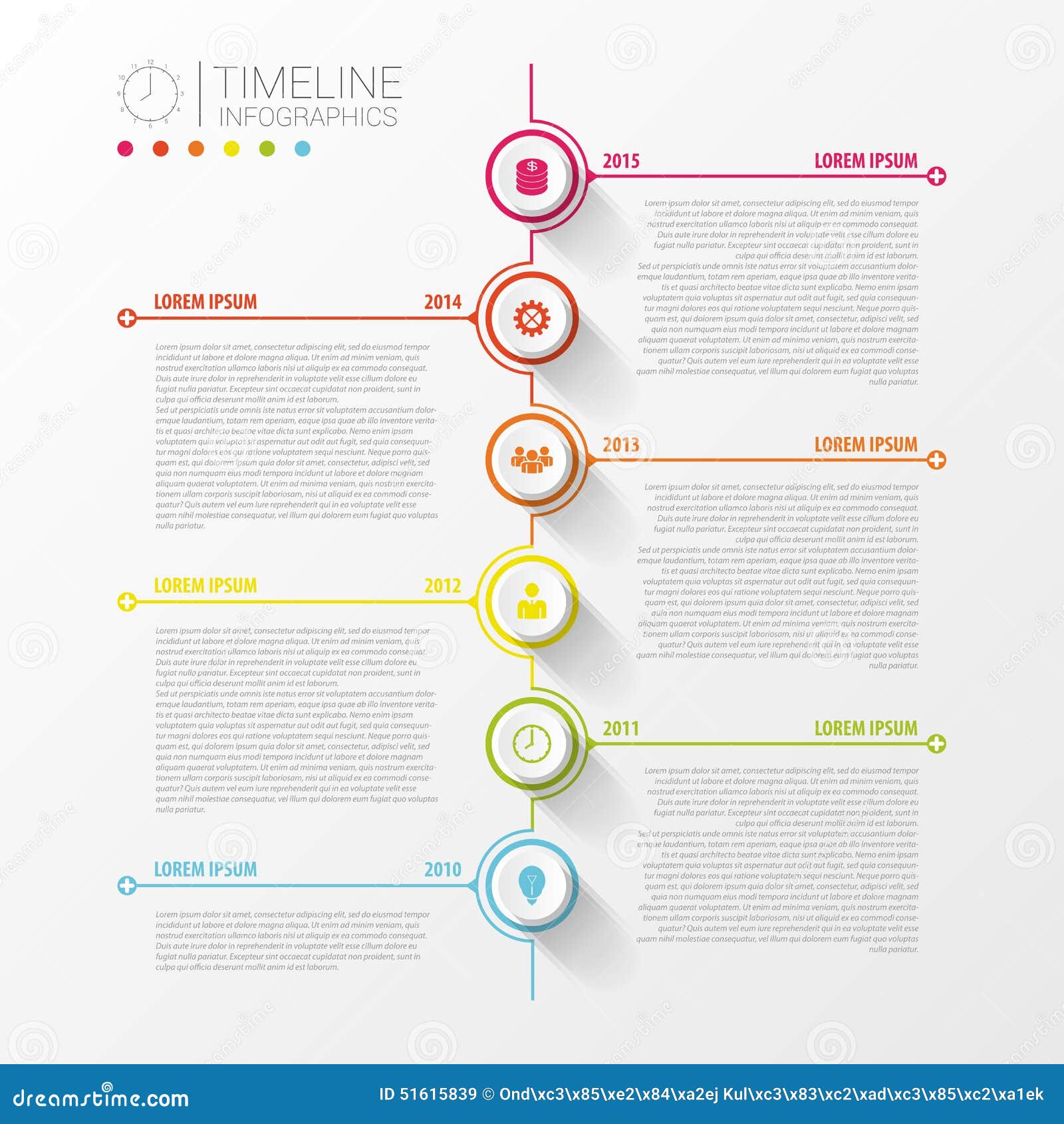 Colorful Abstract Timeline Infographics. Vector Illustration Stock ...