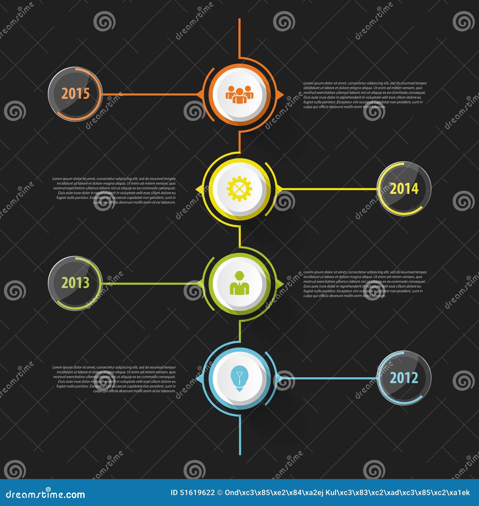 Colorful Abstract Timeline Infographics. Vector Illustration Stock ...