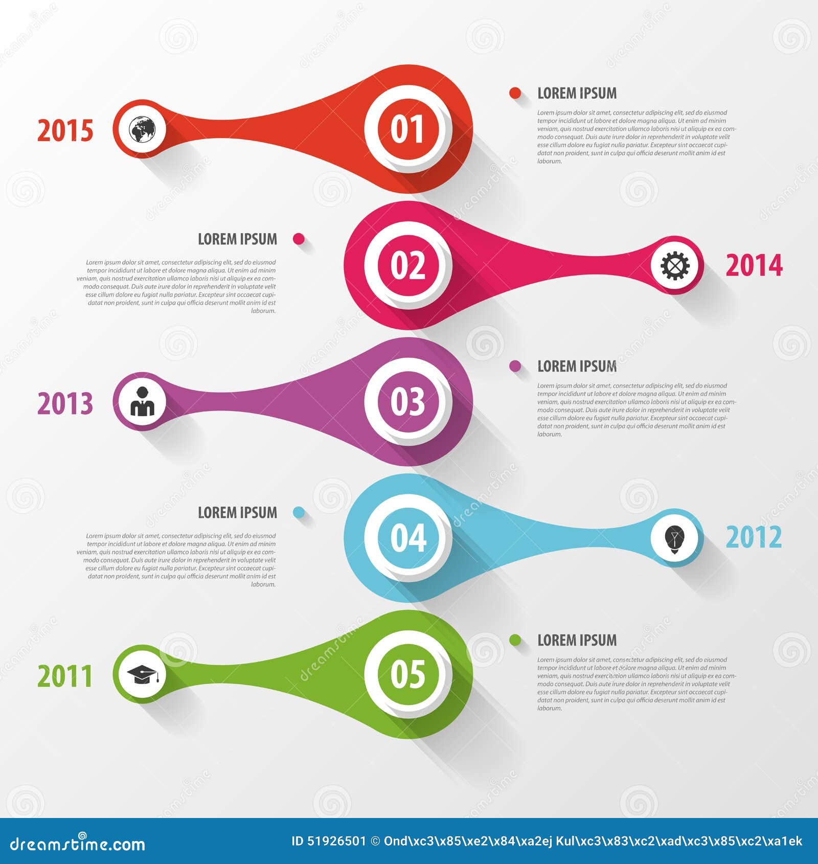 Colorful Abstract Timeline Infographics. Vector Illustration Stock ...