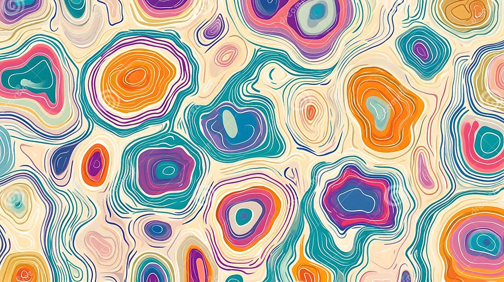Colorful Abstract Topography Stock Illustration - Illustration of ...