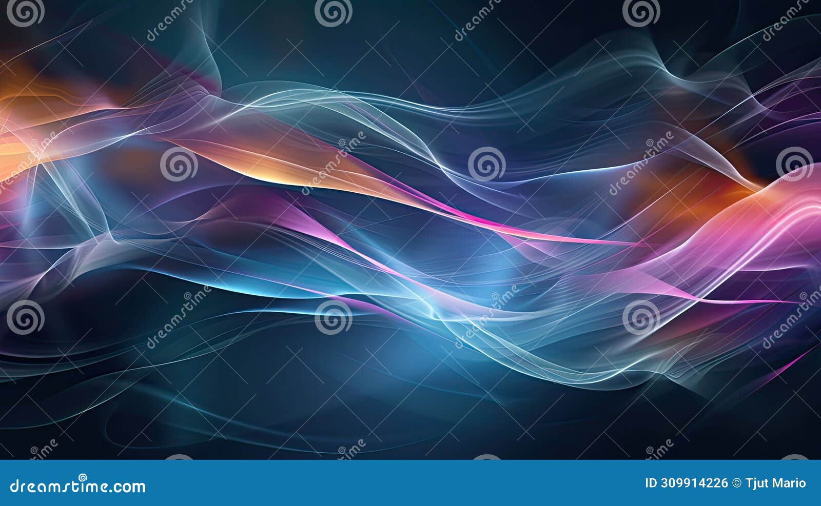 Colorful Abstract Transparent Wave Background Stock Illustration ...