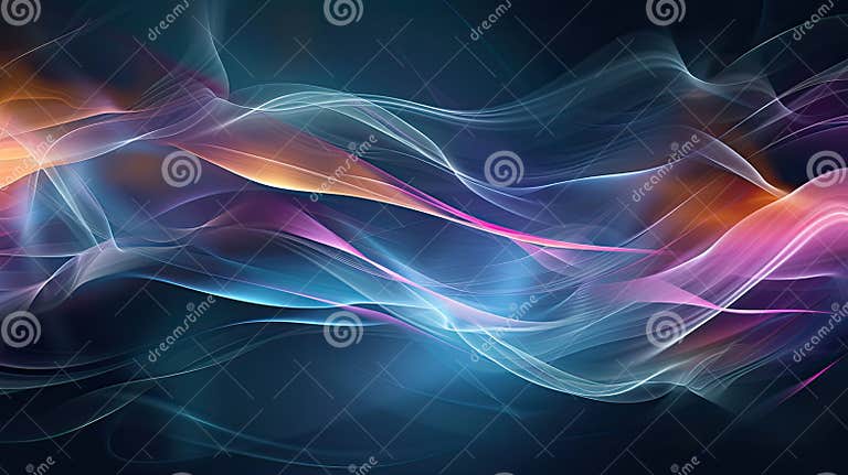 Colorful Abstract Transparent Wave Background Stock Illustration ...