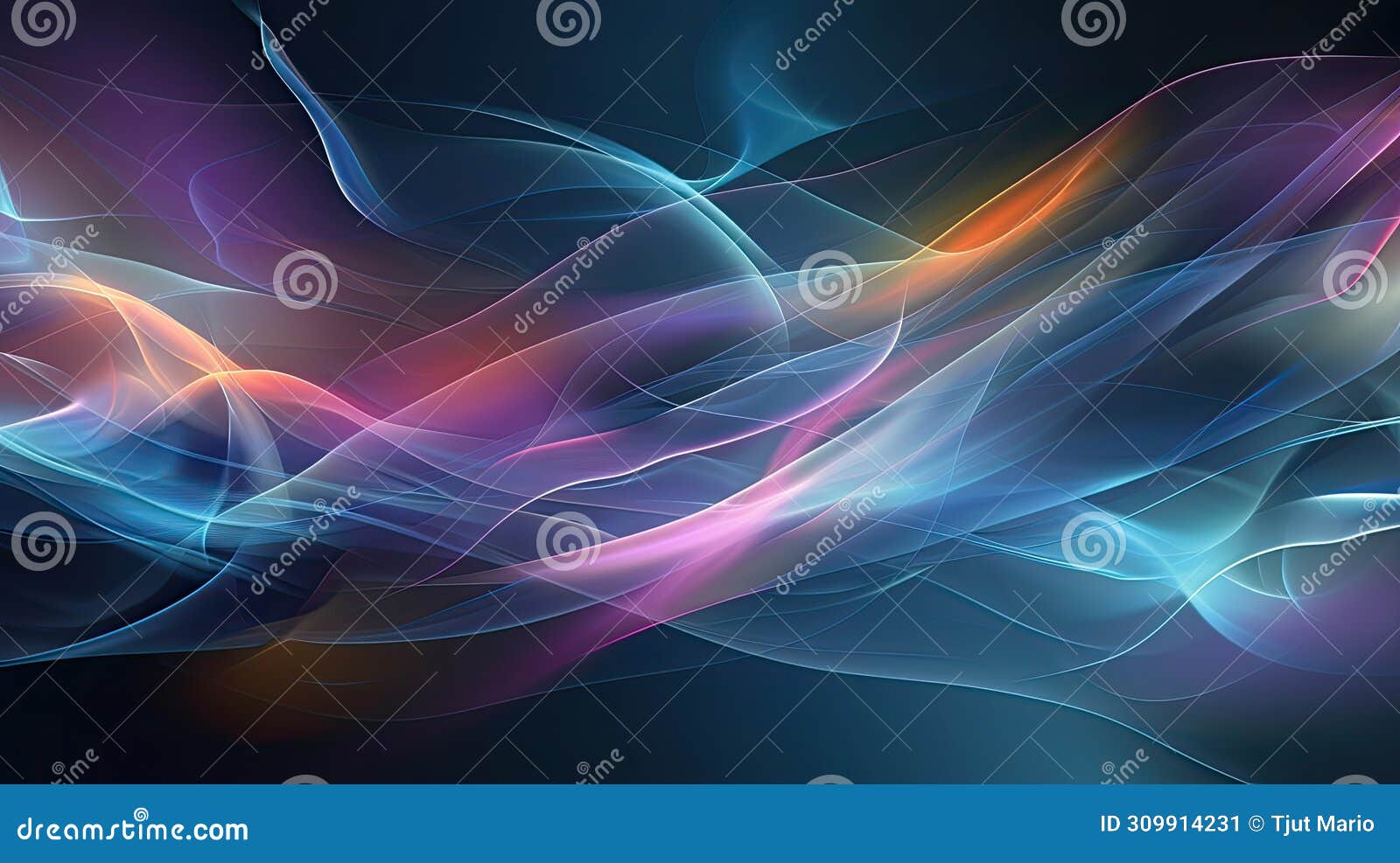 Colorful Abstract Transparent Wave Background Stock Illustration ...