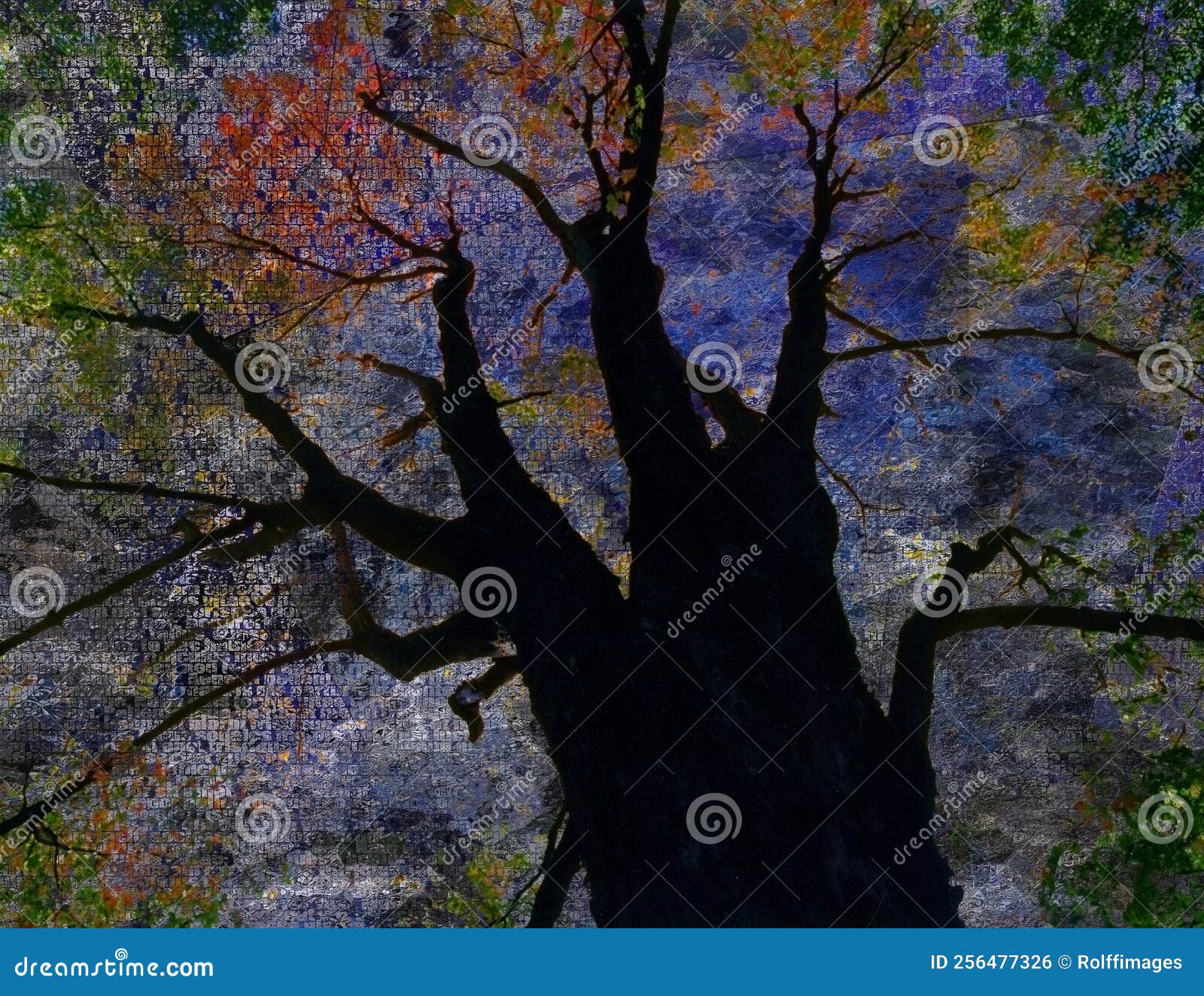 Colorful Abstract Tree stock illustration. Illustration of artistic ...