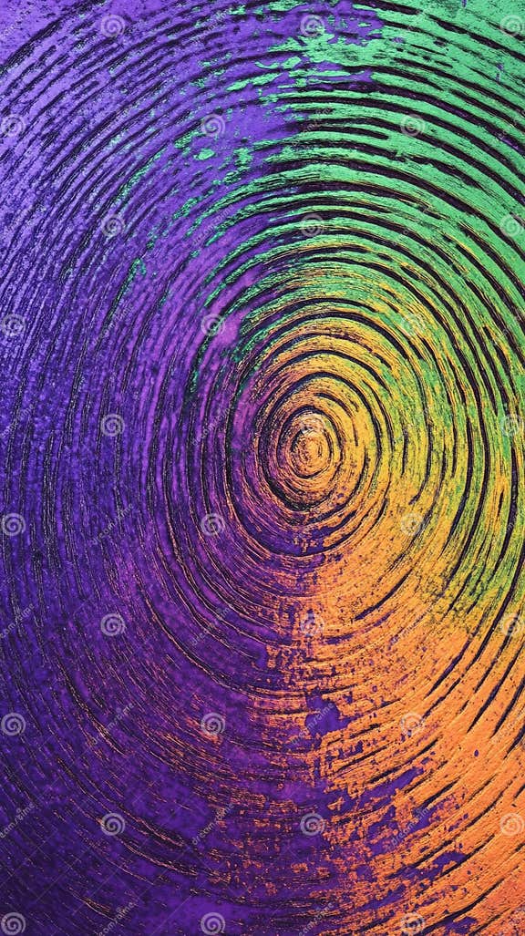 Colorful Abstract Tree Rings in Concentric Pattern Stock Photo - Image ...