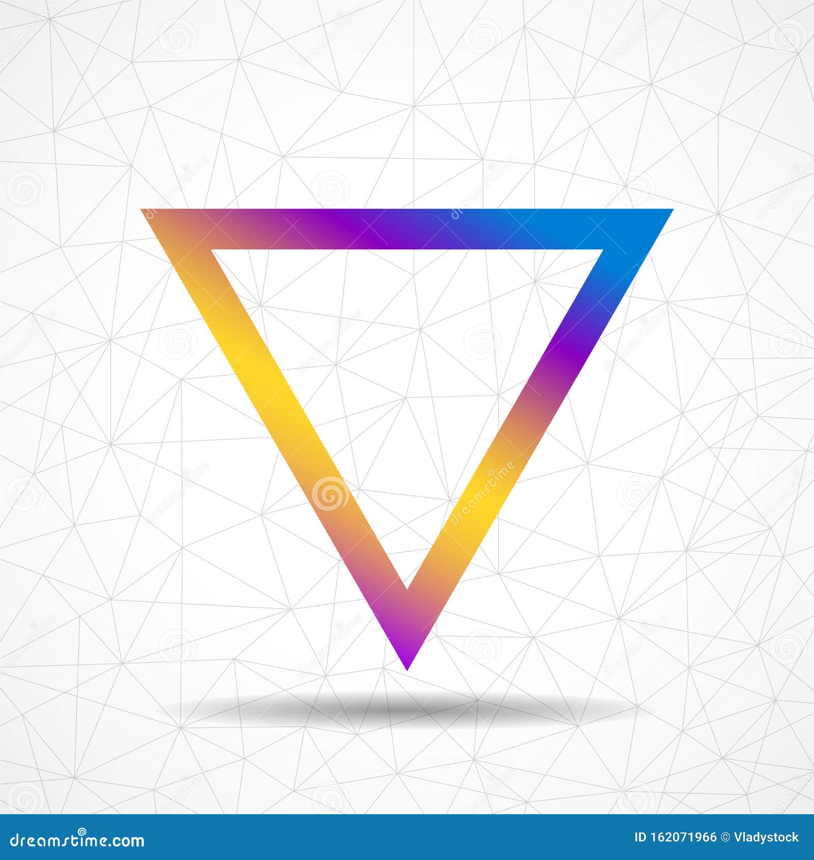 Colorful Abstract Triangle Logo Isolated on White Background Stock ...