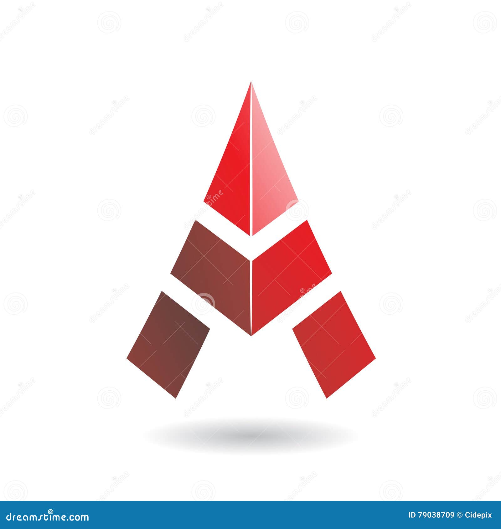 Colorful Abstract Triangle Symbol of Letter a Stock Vector ...