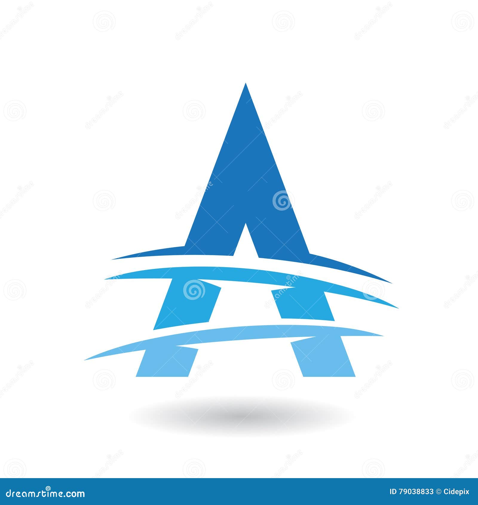 Colorful Abstract Triangle Symbol of Letter a Stock Vector ...