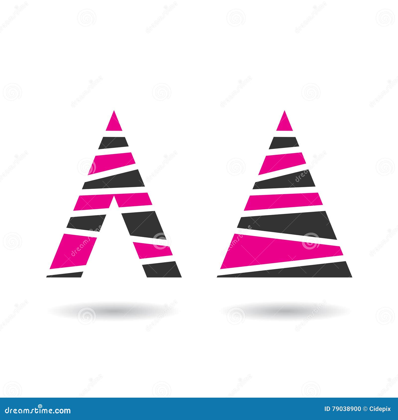 Colorful Abstract Triangle Symbol of Letter a Stock Vector ...