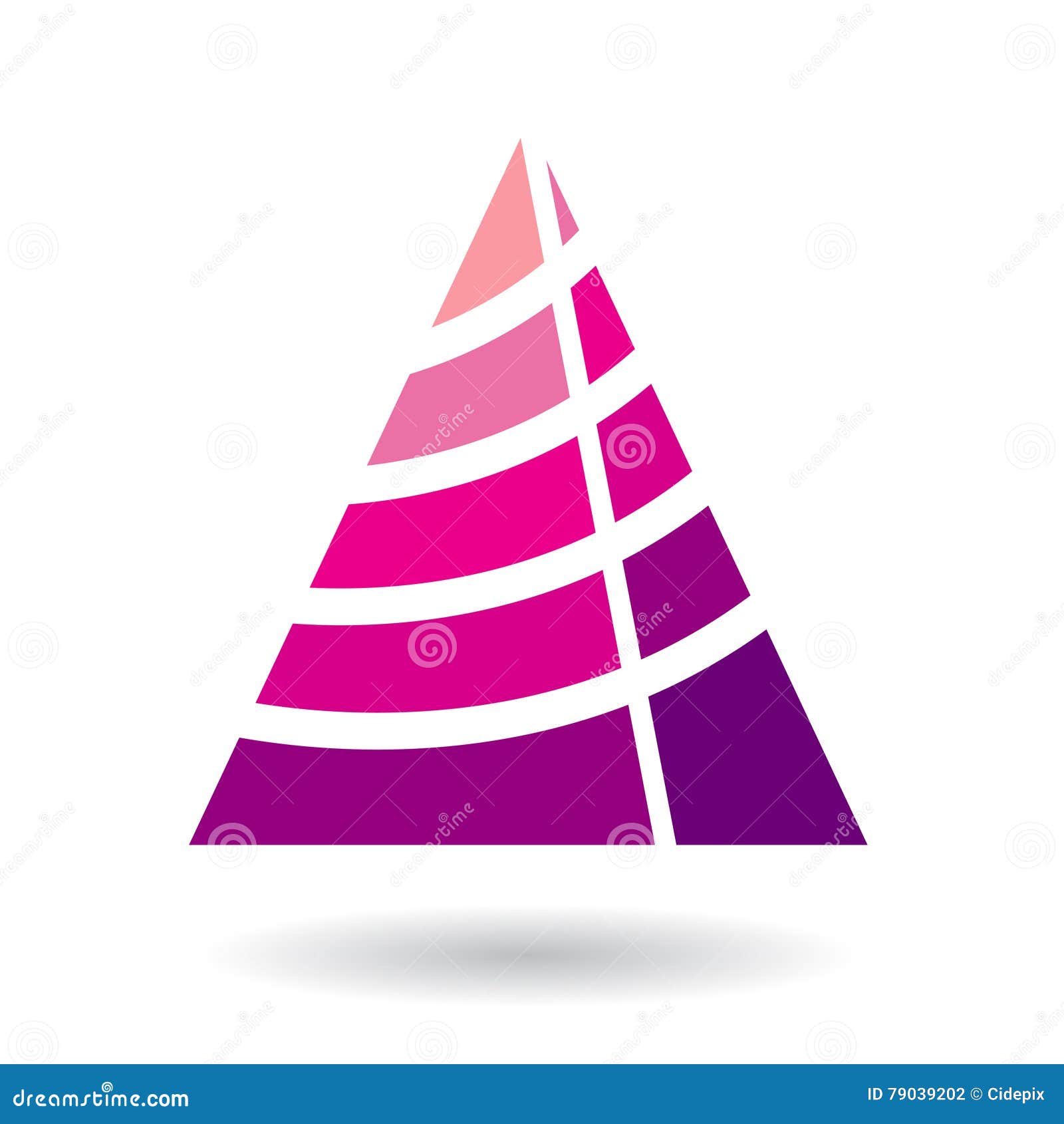 Colorful Abstract Triangle Symbol of Letter a Stock Vector ...