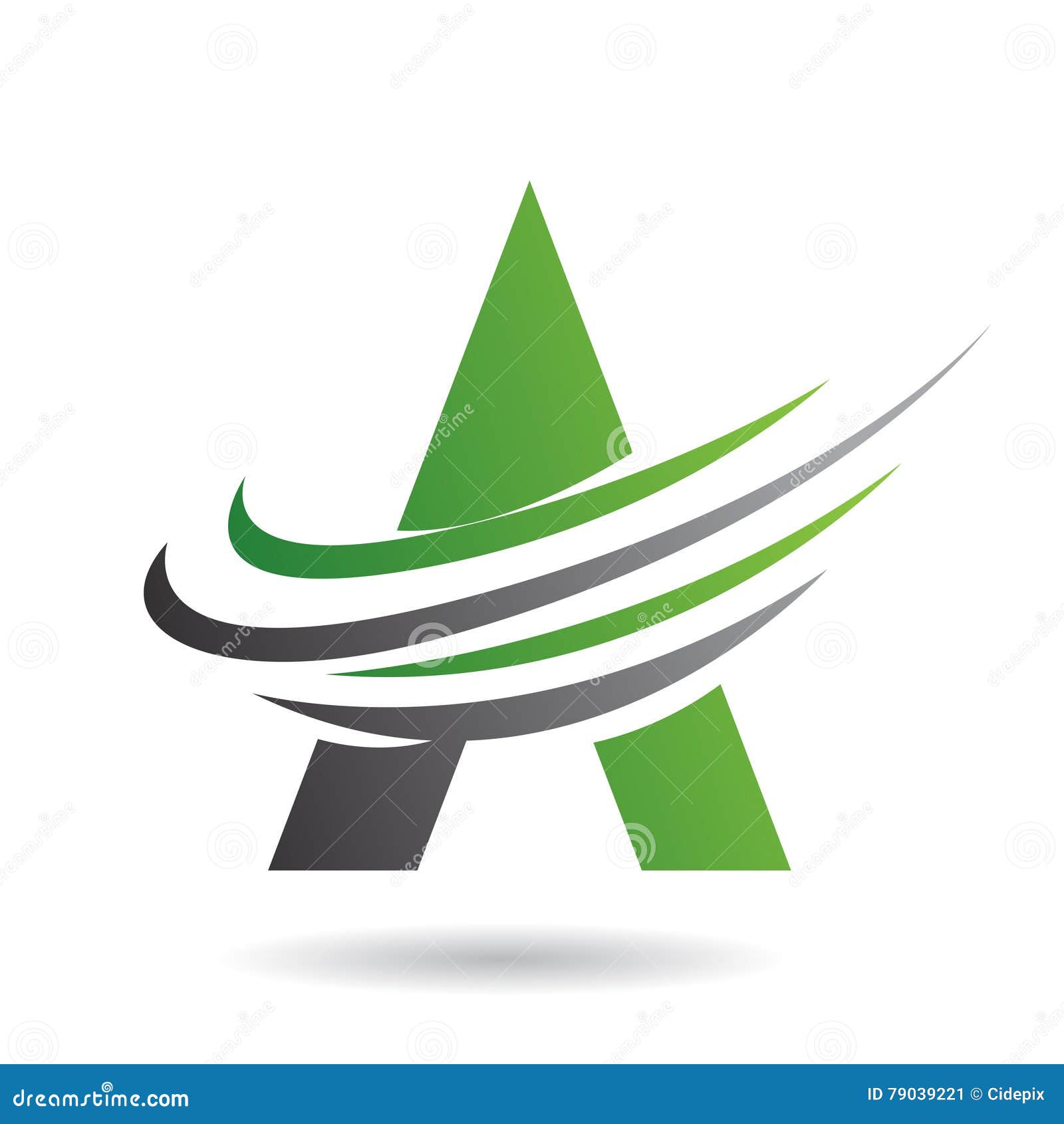 Colorful Abstract Triangle Symbol of Letter a Stock Vector ...