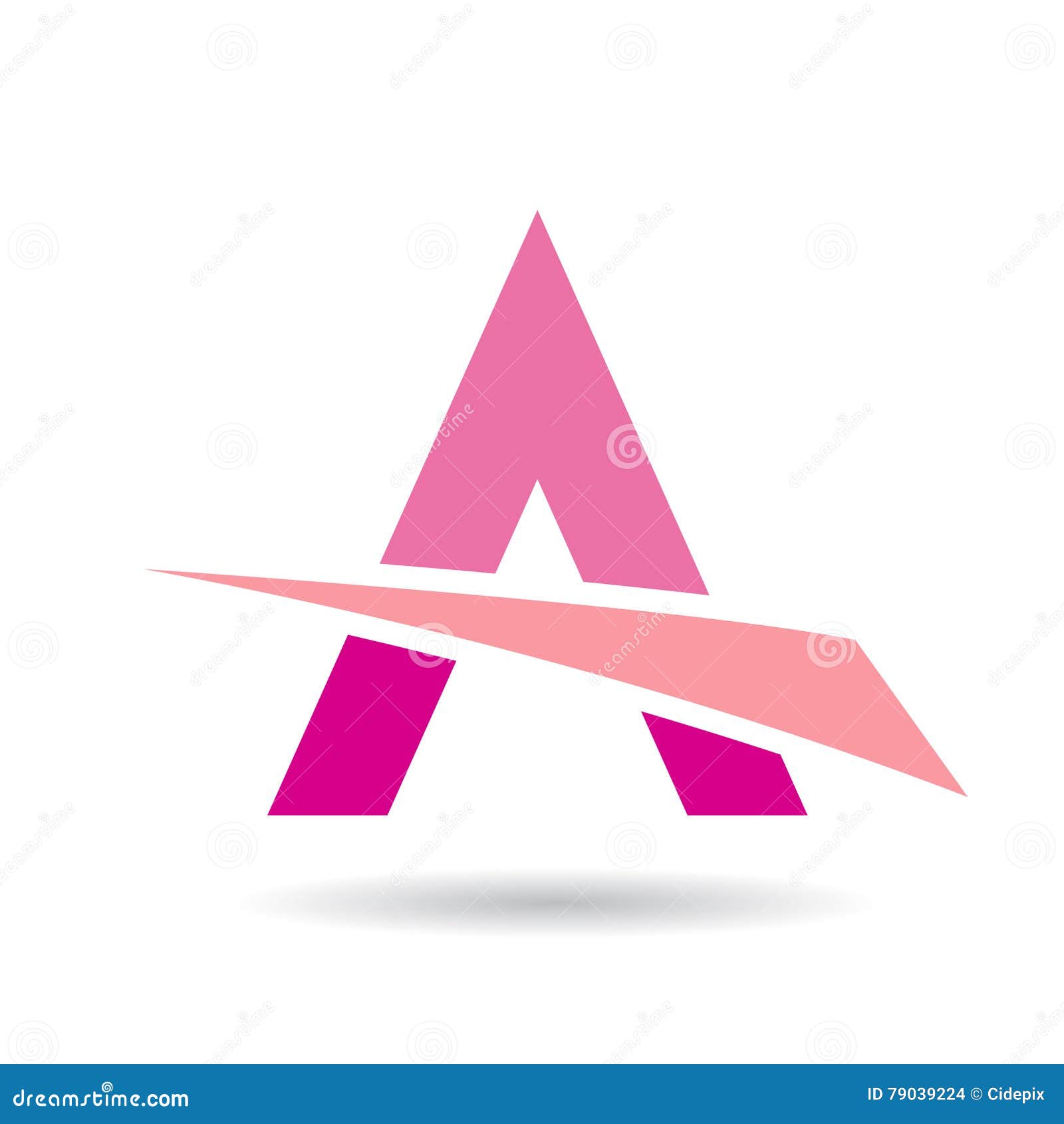 Colorful Abstract Triangle Symbol of Letter a Stock Vector ...