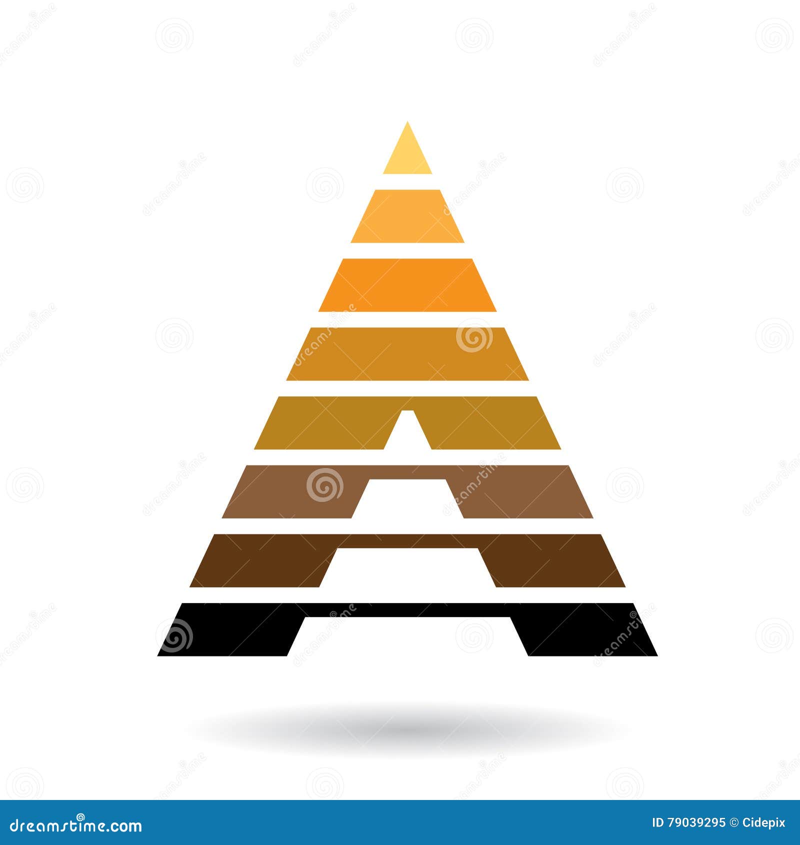 Colorful Abstract Triangle Symbol of Letter a Stock Vector ...