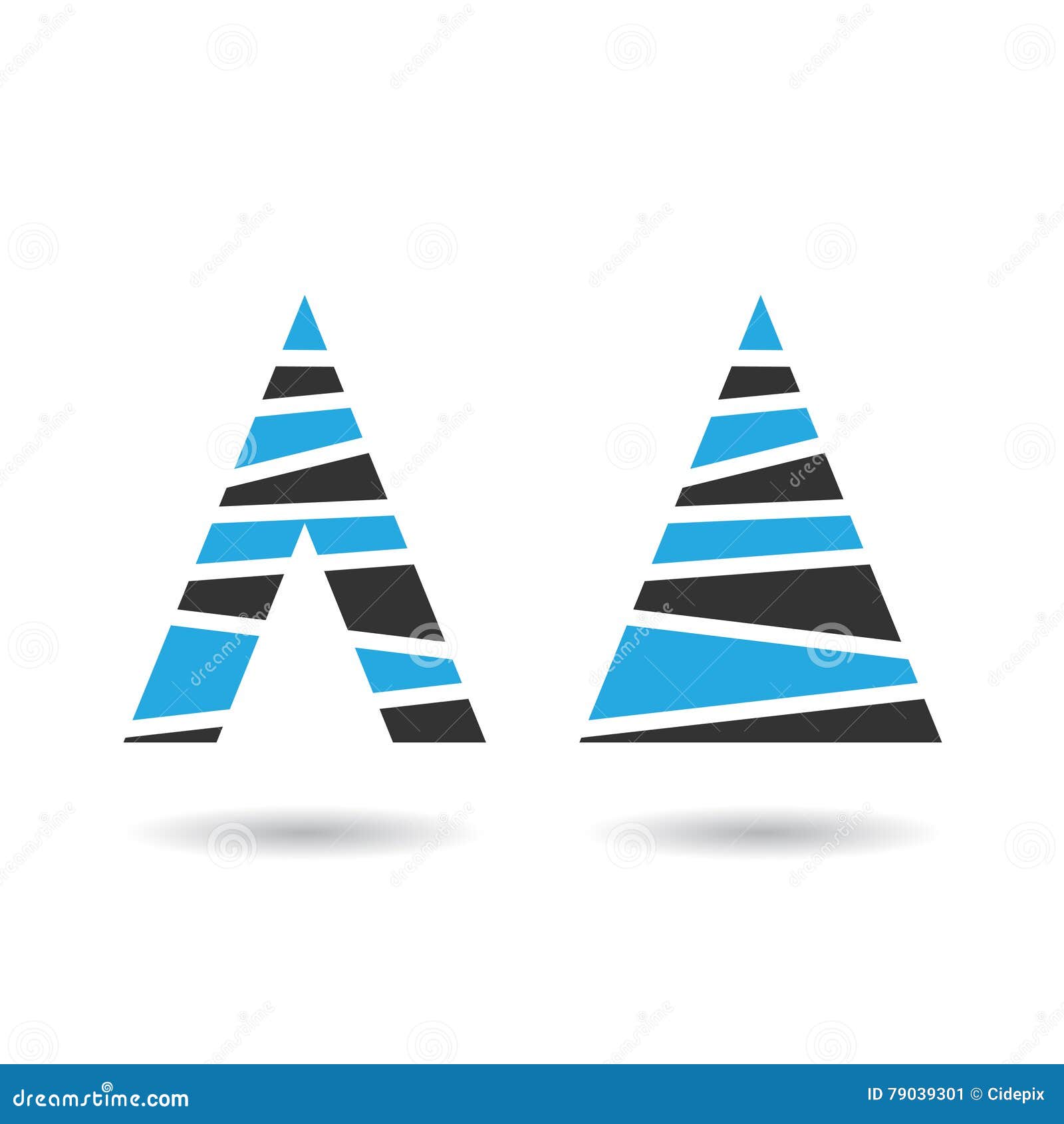 Colorful Abstract Triangle Symbol of Letter a Stock Vector ...