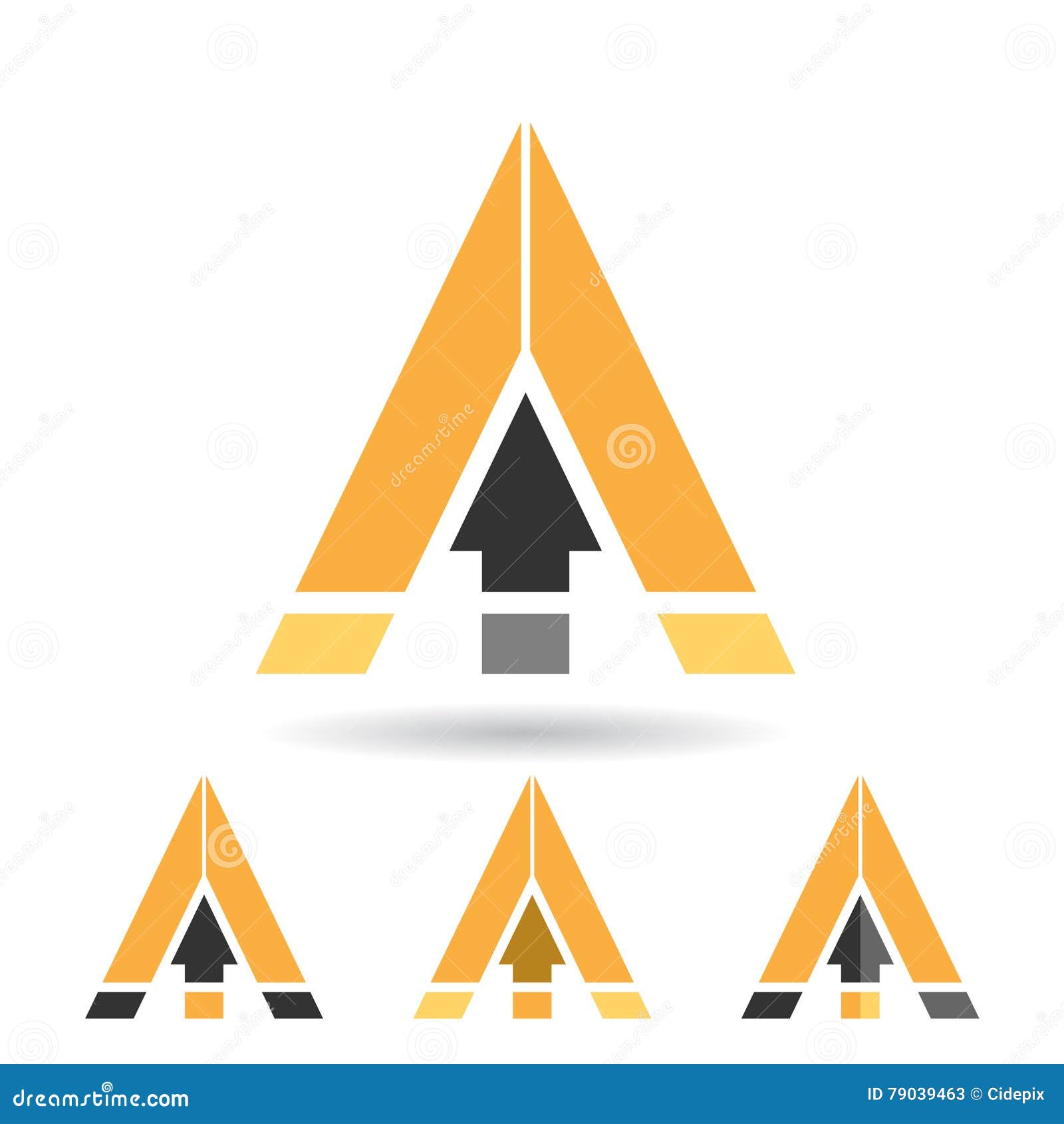 Colorful Abstract Triangle Symbol of Letter a Stock Vector ...