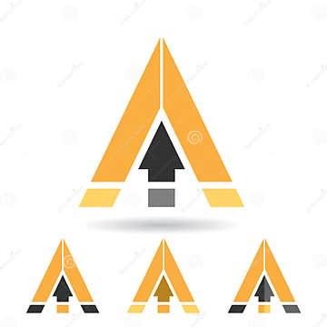 Colorful Abstract Triangle Symbol of Letter a Stock Vector ...