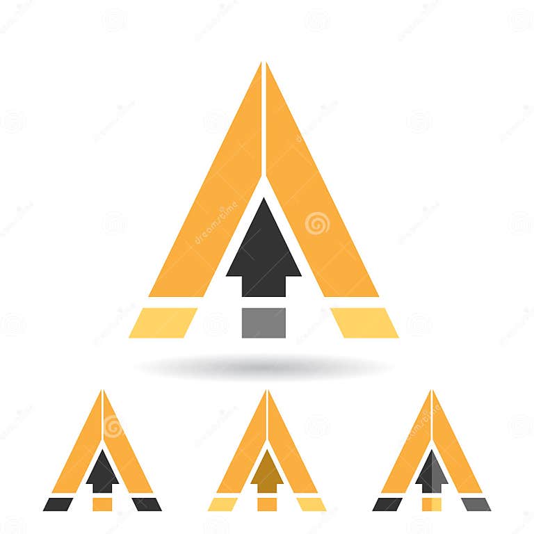 Colorful Abstract Triangle Symbol of Letter a Stock Vector ...